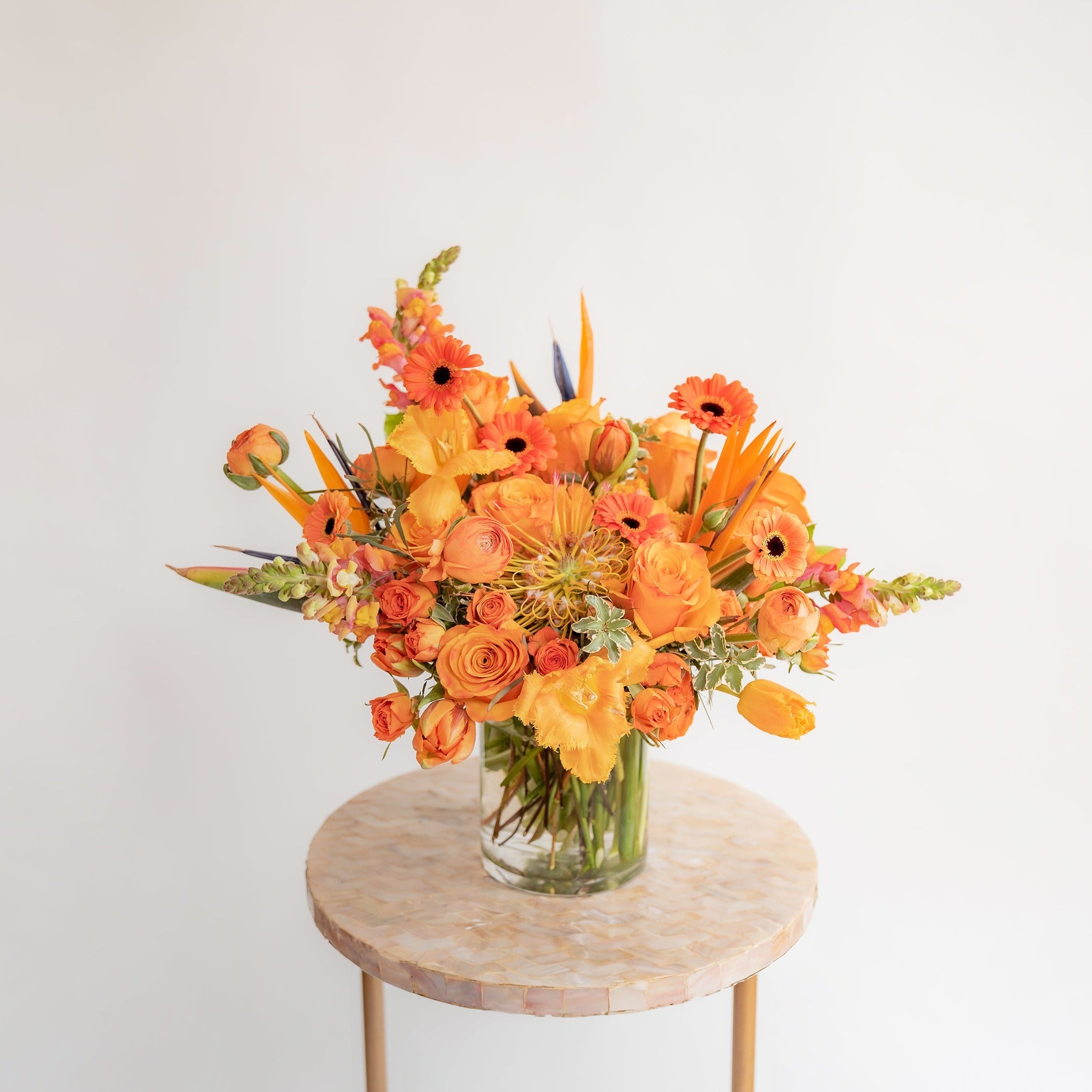Monochromatic Orange Arrangement Wildflora